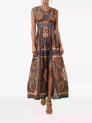 Zimmermann Paisley Print Silk Maxi Dress