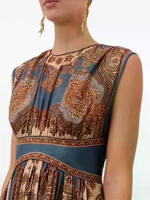 Zimmermann Paisley Print Silk Maxi Dress