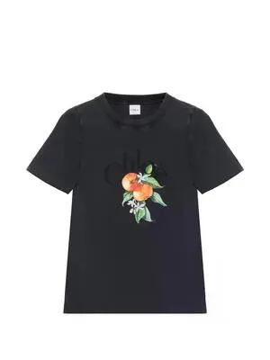 Chloé Logo & Fruit Graphic T-shirt