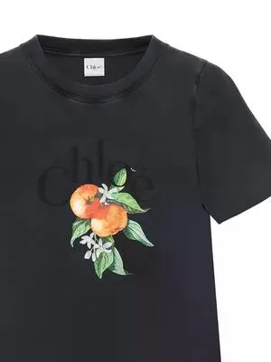 Chloé Logo & Fruit Graphic T-shirt