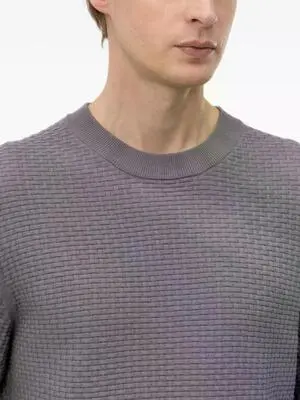 BOSS Basket-weave V-neck Sweater