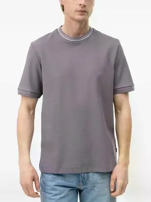 BOSS Stripe-trim Short-sleeve T-shirt
