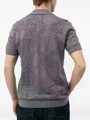 BOSS Jacquard-knit Short-sleeve Shirt