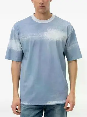 BOSS Spray-effect Short-sleeve T-shirt - Blue