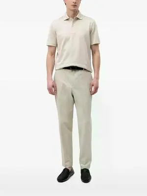 BOSS Seersucker Textured Tapered Trousers - Neutrals