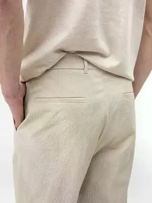 BOSS Seersucker Textured Tapered Trousers
