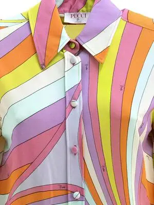 Emilio Pucci Iride Print Long Sleeve Shirt