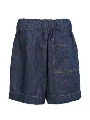 Dries Van Noten Cotton Denim Pleated Shorts