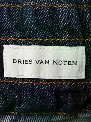 Dries Van Noten Cotton Denim Pleated Shorts