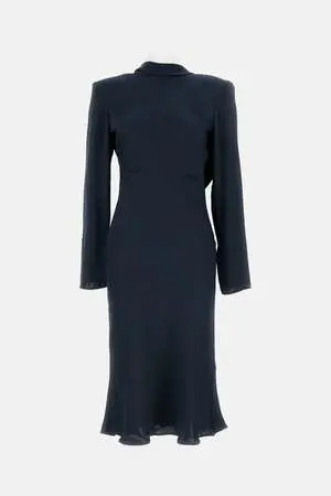 ROTATE BY BIRGER CHRISTENSEN Draped Satin Midi Dress - Multicolor