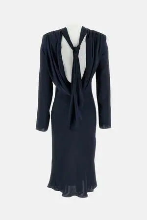 ROTATE BY BIRGER CHRISTENSEN Draped Satin Midi Dress
