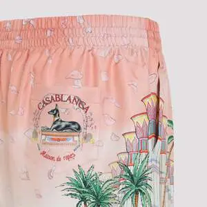 Casablanca Ethereal Silk Shorts - Multicolor