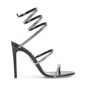 Rene Caovilla Embellished Snake Sandals - Black