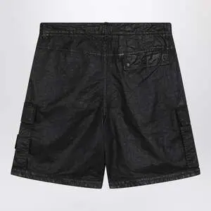 Stone Island Cargo Bermuda Shorts - Black