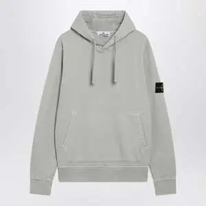 Stone Island Pearl-grey Cotton Hoodie - Gray
