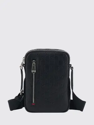 Gucci Embossed Calfskin Crossbody Bag - Black
