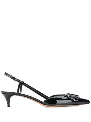Valentino Garavani Valentino Garavani Vlogo Signature Leather Slingback Pumps Multicolor