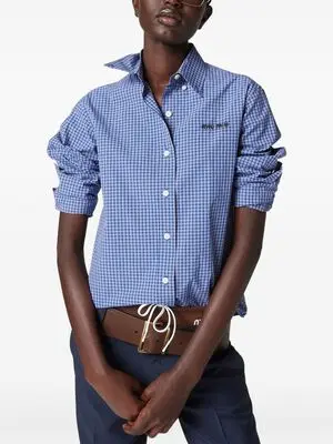 Miu Miu Checked Cotton Shirt