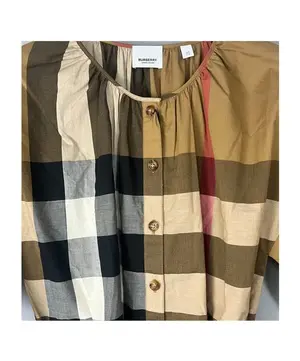 Burberry Checked Midi Shirt Dress