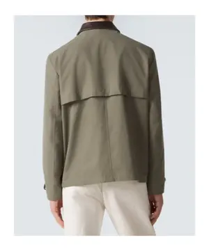 Brunello Cucinelli Leather-trimmed Cotton-blend Field Jacket