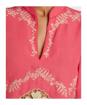 Valentino Garavani Embroidered Linen Shirt