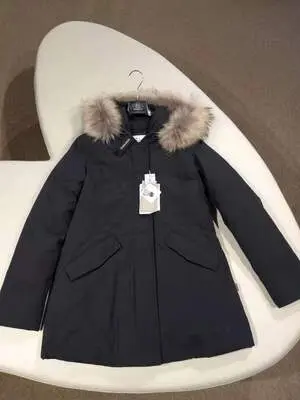 Woolrich Hooded Parka With Fur Trim