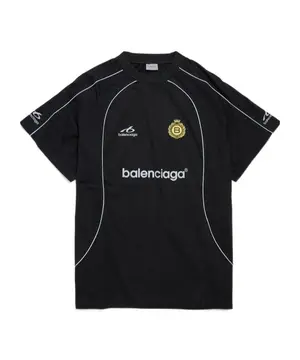 Balenciaga Soccer Oversized T-shirt - Black