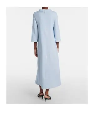 Oscar De La Renta Porcelain Flower Wool-blend Kaftan
