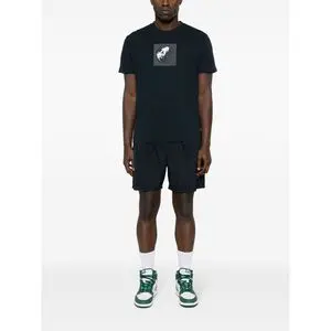 Stone Island Logo Printed Crewneck T-shirt