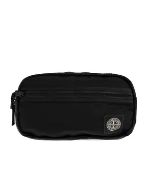 Stone Island Logo-patch Belt Bag - Black