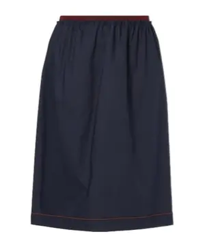 Plan C Cotton Midi Skirt - Black