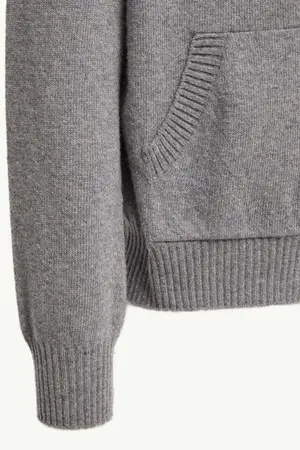 Moncler Wool Cashmere Zip-up Hooded Cardigan