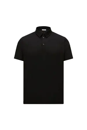 Moncler Logo Patch Regular-fit Polo Shirt - Black