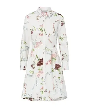 Erdem Floral Cotton Poplin Shirt Dress - White
