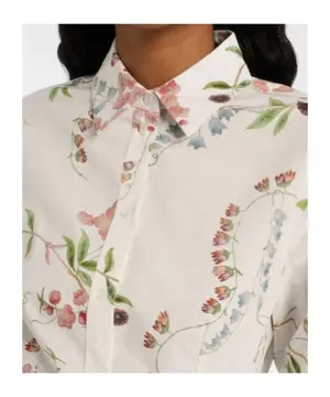 Erdem Floral Cotton Poplin Mini Shirt Dress - White