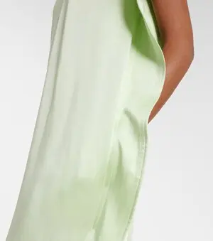 Stella McCartney Envers Asymmetric Satin Cocktail Dress