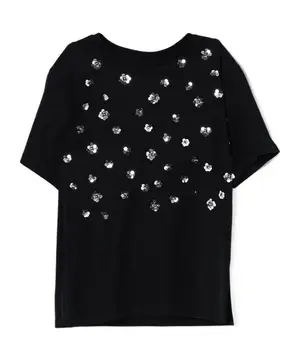 Max Mara Embellished Crewneck T-shirt - Black