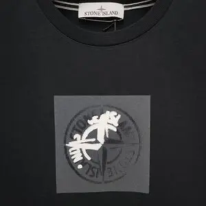 Stone Island Logo Printed Crewneck T-shirt