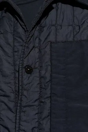 Stone Island Quilted Jacket With Removable Logo Patch