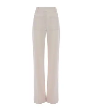 Victoria Beckham Alina Wide-leg Trousers - Bone