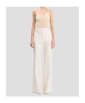 Victoria Beckham Alina Wide-leg Trousers - Bone
