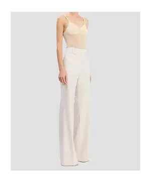 Victoria Beckham Alina Wide-leg Trousers - Bone