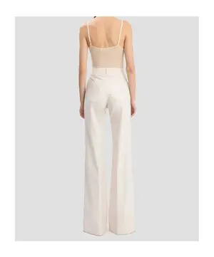 Victoria Beckham Alina Wide-leg Trousers - Bone