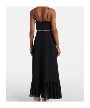 Chloé Lace-trimmed Silk Chiffon Maxi Dress