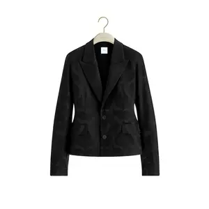 Dior Fitted Jacket With Notched Lapel And Cd Horn Buttons - Black