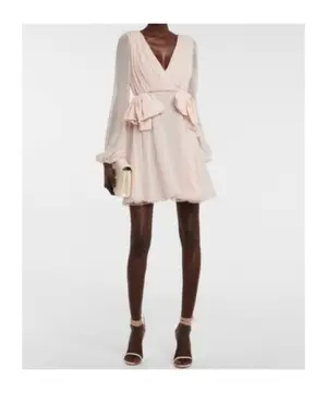 Giambattista Valli Bow Detail Ruched Mini Dress