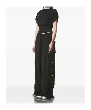 THOM KROM Tailored Crewneck T-shirt With Draped Detail