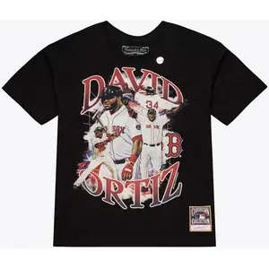Mitchell & Ness David Ortiz Boston Red Sox Legendary Collage Player T-shirt - Black