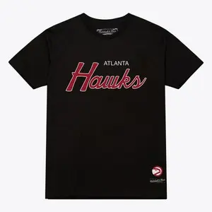 Mitchell & Ness Atlanta Hawks Vintage Wordmark T-shirt - Black
