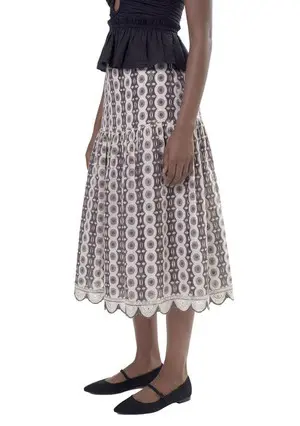 AREA STARS Riya Printed A-line Skirt - Circle Print